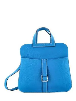 Hermès Halzan Bag Clemence 31 - Blue