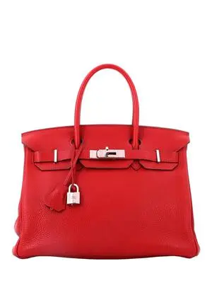 Hermès Birkin Handbag Togo With Palladium Hardware 30 - Red