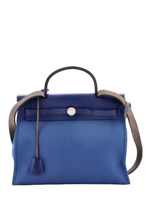 Hermès Herbag Zip Leather And Toile 31 - Blue
