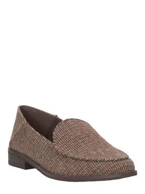 Lucky Brand Evlin Loafer With Round Toe And Stacked Heel - Brown