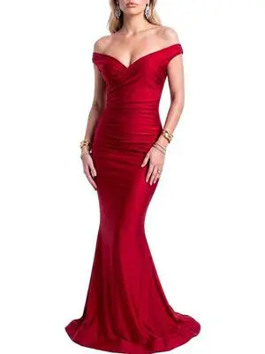 JESSICA ANGEL JESSICA ANGEL Mermaid Gown Red