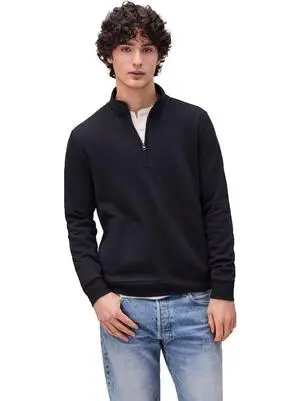 Richer Poorer Richer Poorer Recycled Fleece Quarter Zip Pullover Black