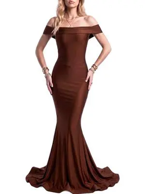 JESSICA ANGEL JESSICA ANGEL Mermaid Gown Brown