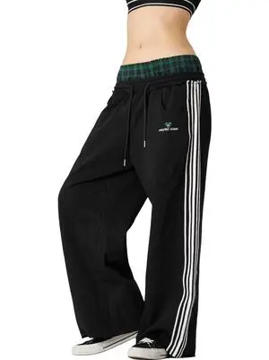 AELFRIC EDEN Aelfic Eden Double Waist Baggy Sweatpants - Black