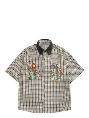 AELFRIC EDEN Plaid Embroidery Shirt - Black