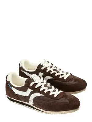 SCALPERS Suede Retro Lace-up Sneakers - Brown