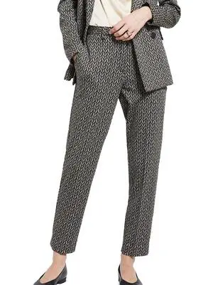 OTTOD'AME Patterned Ankle-length Trousers - Blue