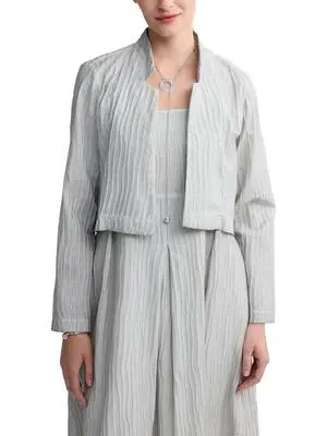 LUUKAA Ivelle Garment-dyed Bolero Jacket - Ash Grey