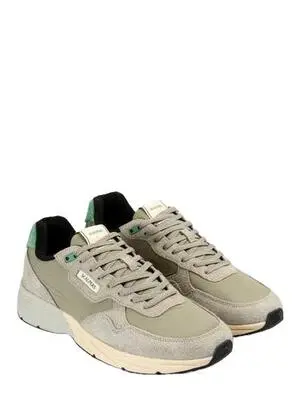 SCALPERS Suede Paneled Sneakers - Khaki
