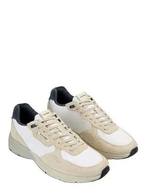 SCALPERS Suede Paneled Sneakers - White