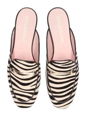 Pretty Ballerinas Round Toe Animal Print Loafer Slide - Beige