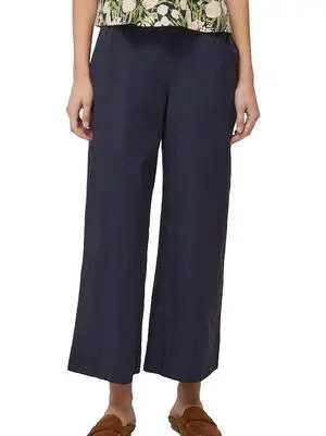 OTTOD'AME 100% Cotton Poplin Culottes Trousers - Blue