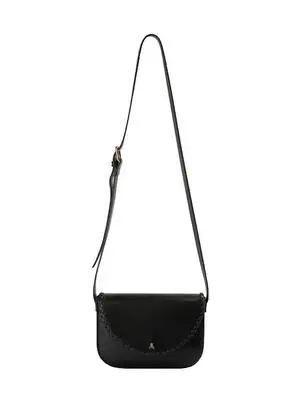 SCALPERS Newnina" Leather Shoulder Bag - Black