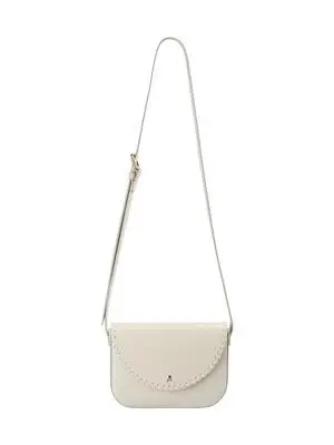 SCALPERS Newnina" Leather Shoulder Bag - Ecru