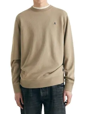 SCALPERS Contrast Embroidered Skull Sweatshirt - Darkcamel