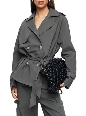 Lioness Trencherous Crop Coat - Moss