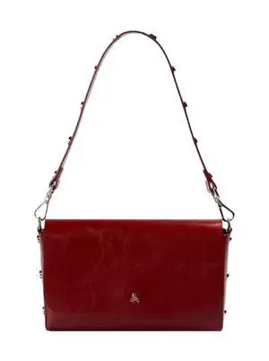 SCALPERS Mini Leather Studs Bag - Red