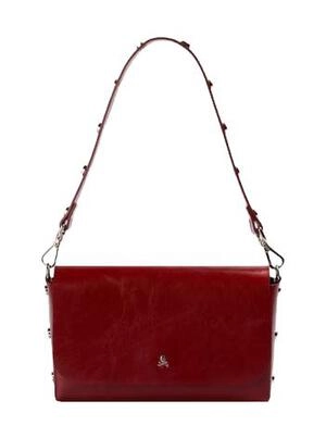 SCALPERS Scalpers Mini Leather Studded Bag Red
