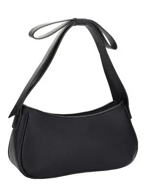 MALI + LILI Marissa Bow Vegan Leather Shoulder Bag - Black