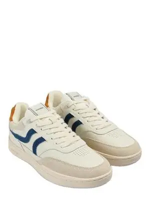 SCALPERS Leather And Suede Retro Sneakers - Whiteorange