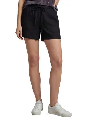 LORDS OF HARLECH Lords Of Harlech Relaxed Linen Drawstring Shorts Black