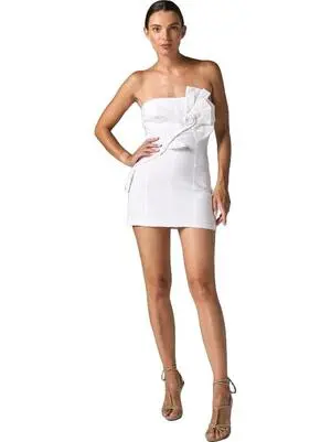 JBQ Lilah Strapless Mini Dress - Ecru