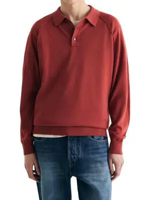SCALPERS Raglan Polo Neck Sweater - Red
