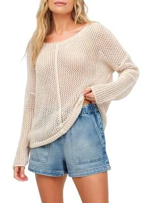 NUUDS Summer Breeze Open Stitch Sweater - Bone