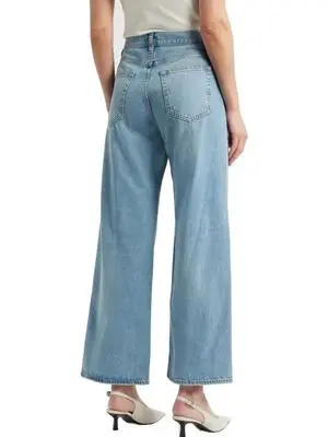 FRAME The Pixie Off Duty Stroll High Waist Relaxed Straight Leg Jeans - Frey
