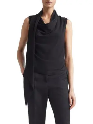 Altuzarra Sleeveless Cowl Neck Knit Top - Black