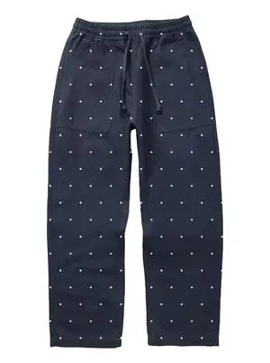 SERVICE WORKS Polka Dot Cotton Canvas Drawstring Chef Pants - Navy