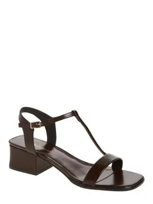 Jeffrey Campbell Austere Ankle Strap Block Heel Sandal - Coffee