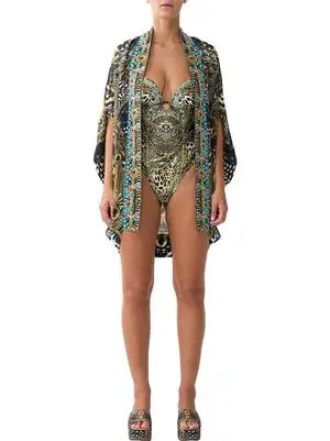 CAMILLA Camilla Feline Folklore Open Front Cardi Cape