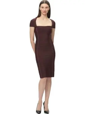 Herve Leger The Premiere Bandage Dress - Walnut