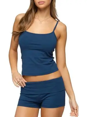 EDIKTED Palo Crop Camisole - Navy