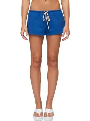 EDIKTED Lynette Cutoff Shorts - Blue