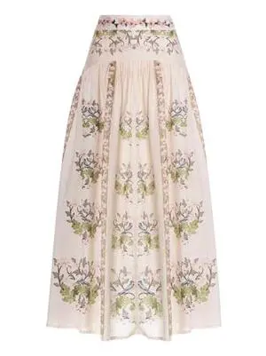 Agua Bendita Curuá Anhelo Linen Maxi Skirt - Multicolor