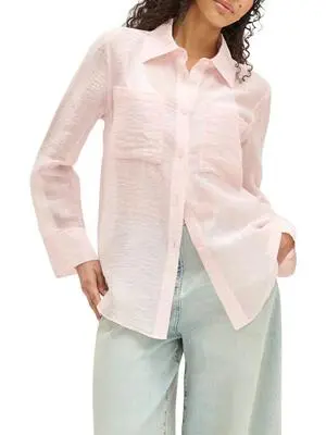 ALIGNE Cher Crinkle Shirt - Pink