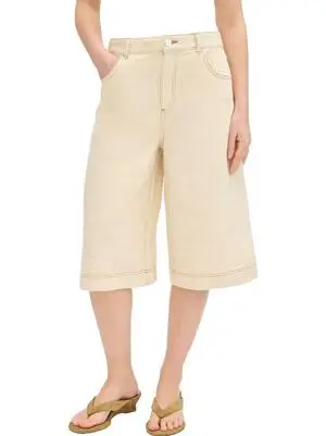 ALIGNE Victoria Relaxed Fit Denim Culottes - Ecru