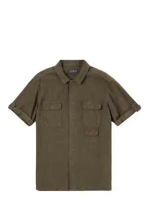 AMUNDSEN Traveller's Linen Ss Mens Olive