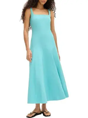 ALIGNE Fernanda Sleeveless Sundress With Godet Pleats - Blue