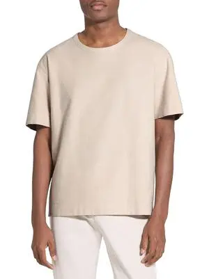 Theory Boxy Terry Cloth T-shirt - Warm Silver Cloud