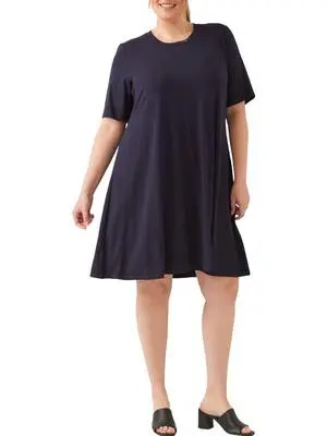Karen Kane A-line Jersey Mini Dress - Navy