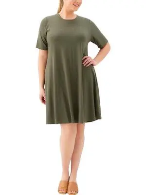 Karen Kane A-line Jersey Mini Dress - Olive