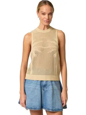 Central Park West Eden Palm Tree Mesh Shell - Sand