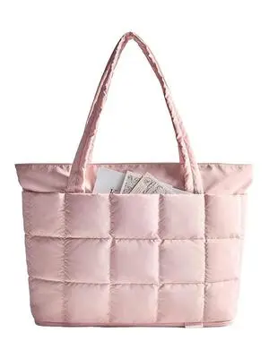 BAGSMART Expandable Puffer Tote Bag - Pink