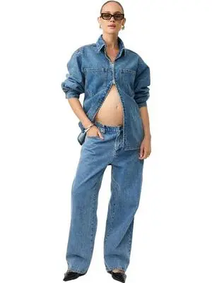 PORTIER Xander Shirt With Adjustable Strap - Denim