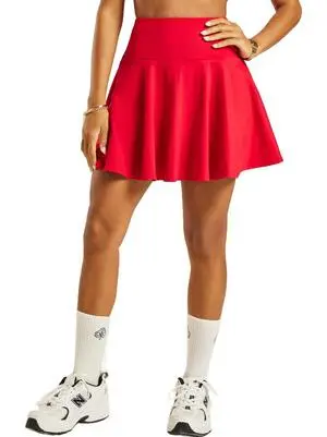 BE ATHLETICA High-waisted Skort With Built-in Shorts - Cherry