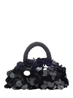 Merlette Lune Mini Sequin Bag - Black