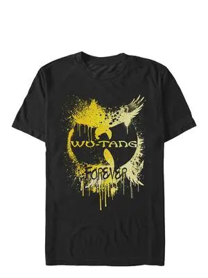 WU-TANG CLAN Paint Splash Forever Logo Short Sleeve Graphic T-shirt - Black